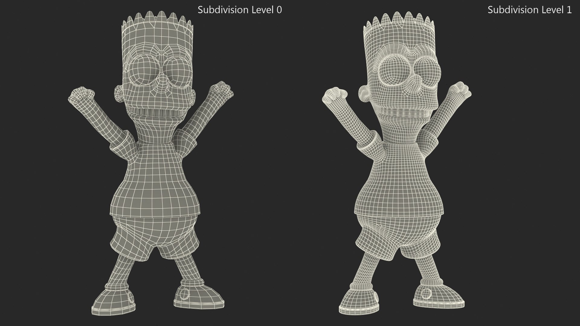 3D Bart Simpson Happy Pose - TurboSquid 1958193
