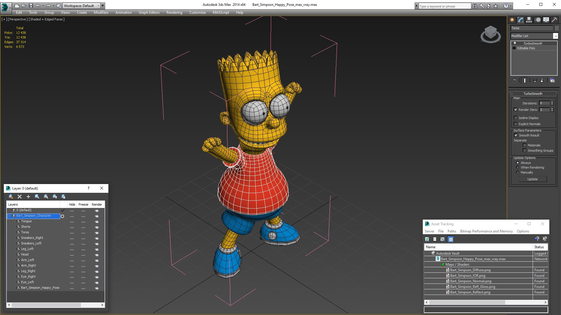 3D Bart Simpson Happy Pose - TurboSquid 1958193