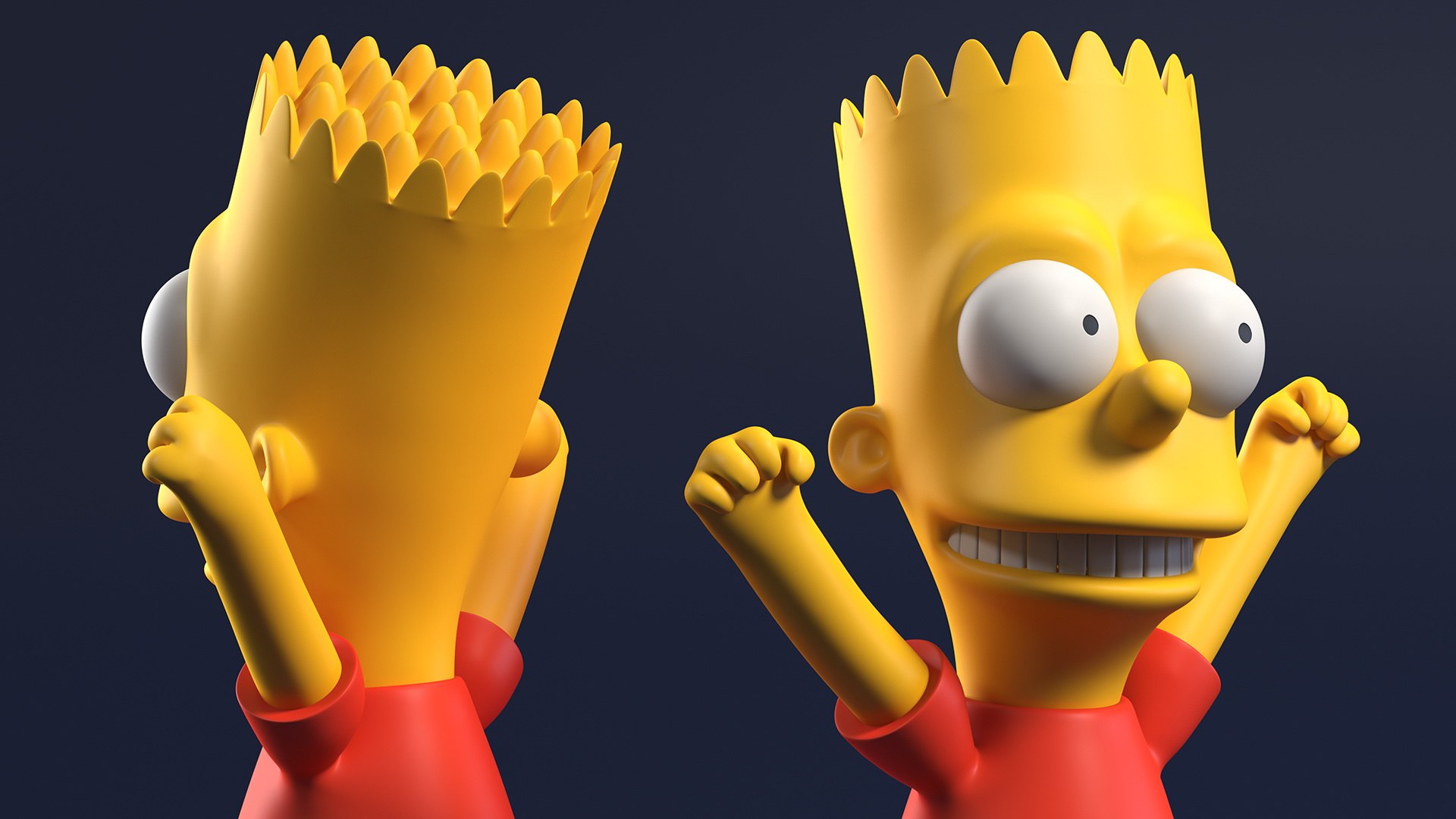 3D Bart Simpson Happy Pose - TurboSquid 1958193