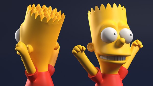 modelo 3d Bart Simpson Happy Pose - TurboSquid 1958193