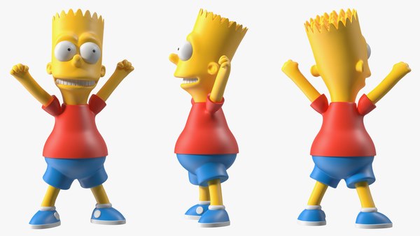 modelo 3d Postura feliz de Bart Simpson - TurboSquid 1958193