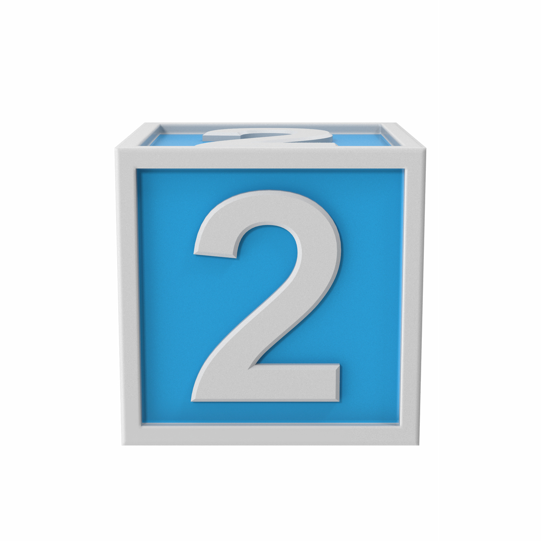 3d Number Cube Two Model Turbosquid 2241618