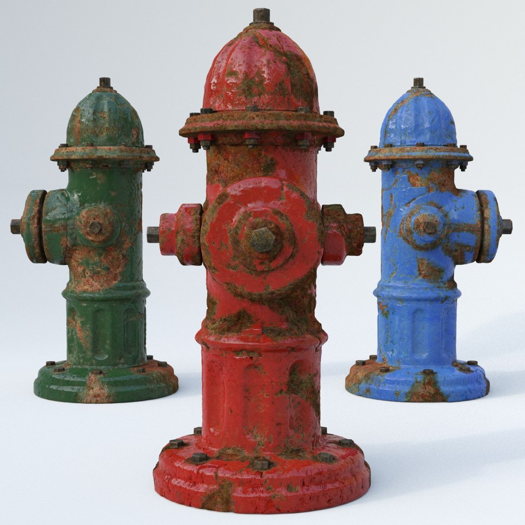 3ds max old rusty hydrant