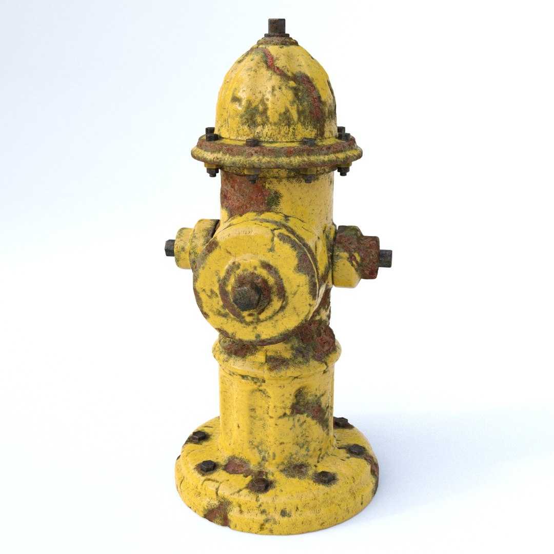 3ds Max Old Rusty Hydrant