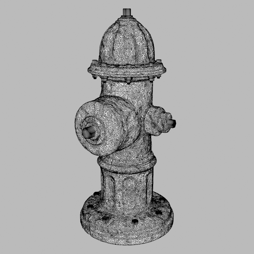 3ds Max Old Rusty Hydrant