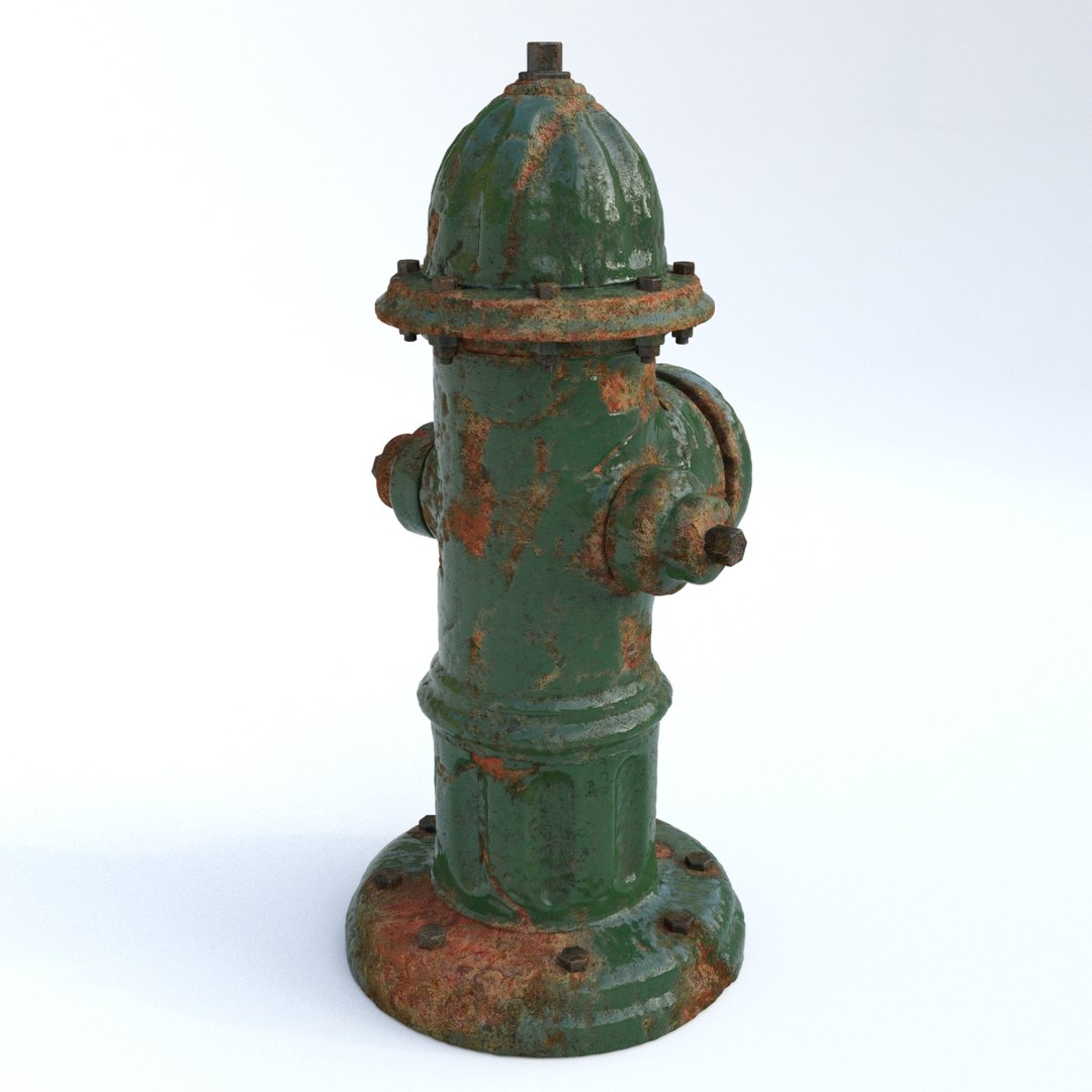 3ds Max Old Rusty Hydrant