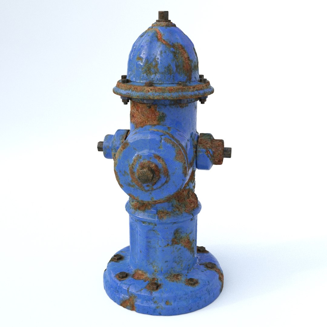 3ds Max Old Rusty Hydrant