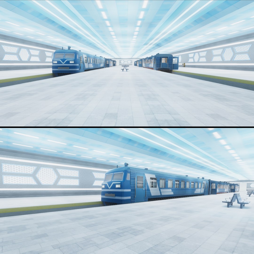 3D Modern Train Station - TurboSquid 1577271