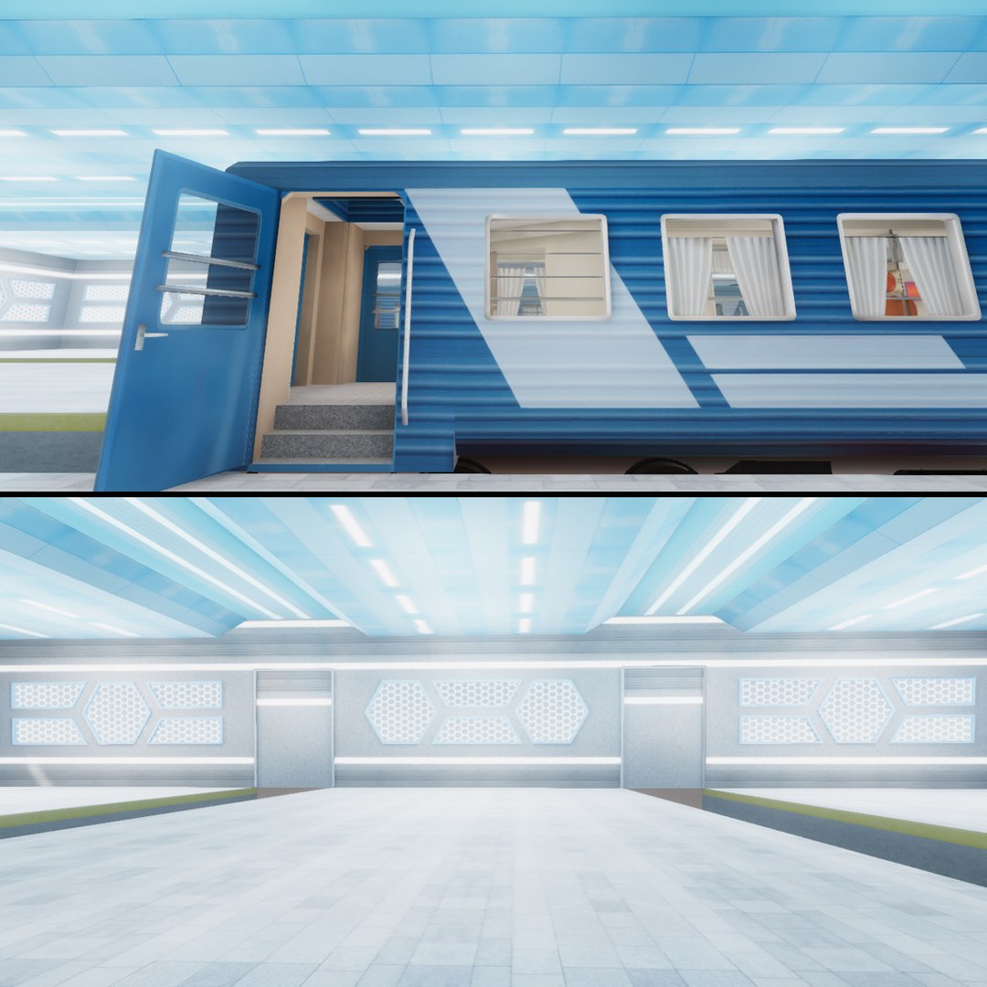 3D Modern Train Station - TurboSquid 1577271