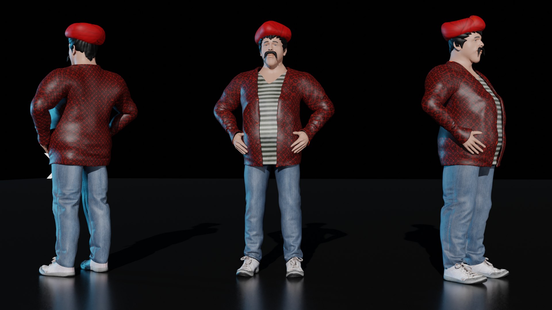 Cartoon Uncle Rigged 3D Model 3D - TurboSquid 1731846