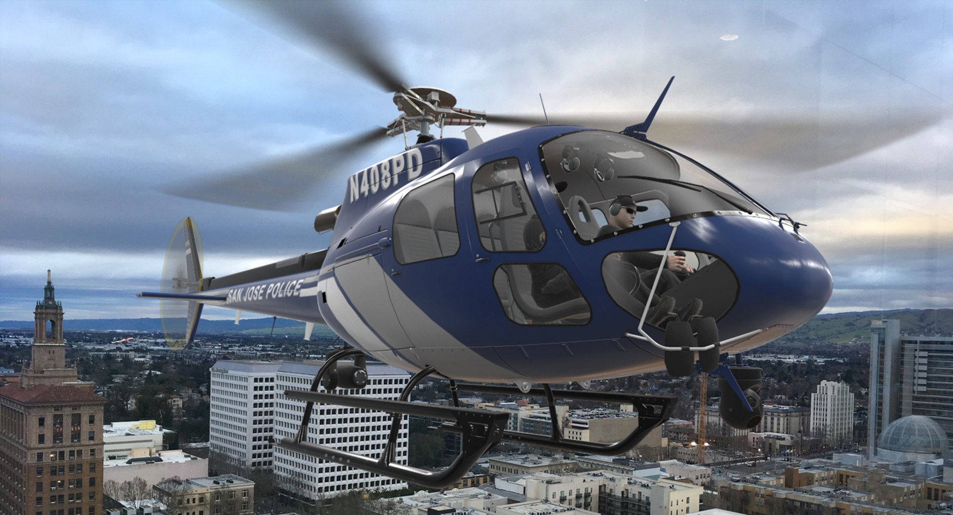 Helicopter as-350 san jose 3D model - TurboSquid 1484992