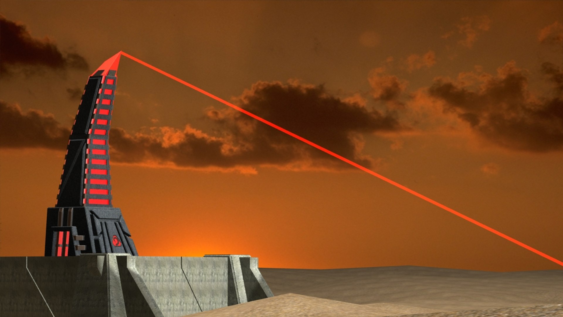 3d Obelisk Light Model