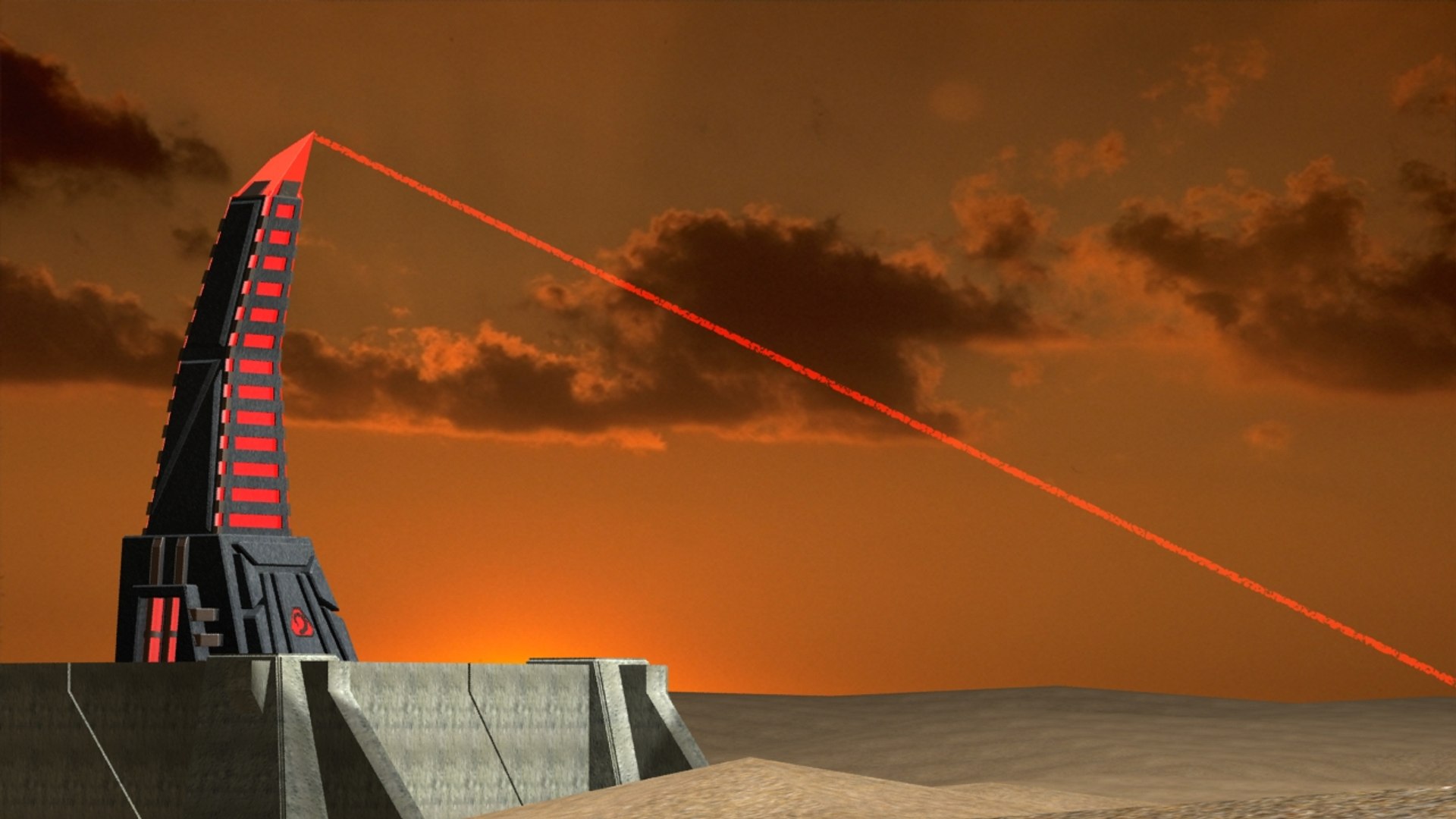 3d Obelisk Light Model