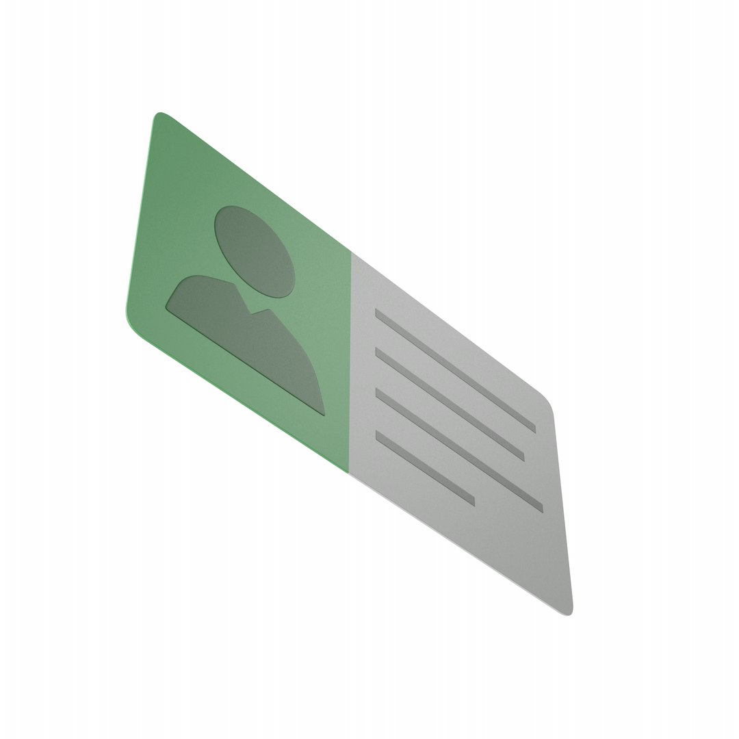 3D Green ID Card Model - TurboSquid 2192020