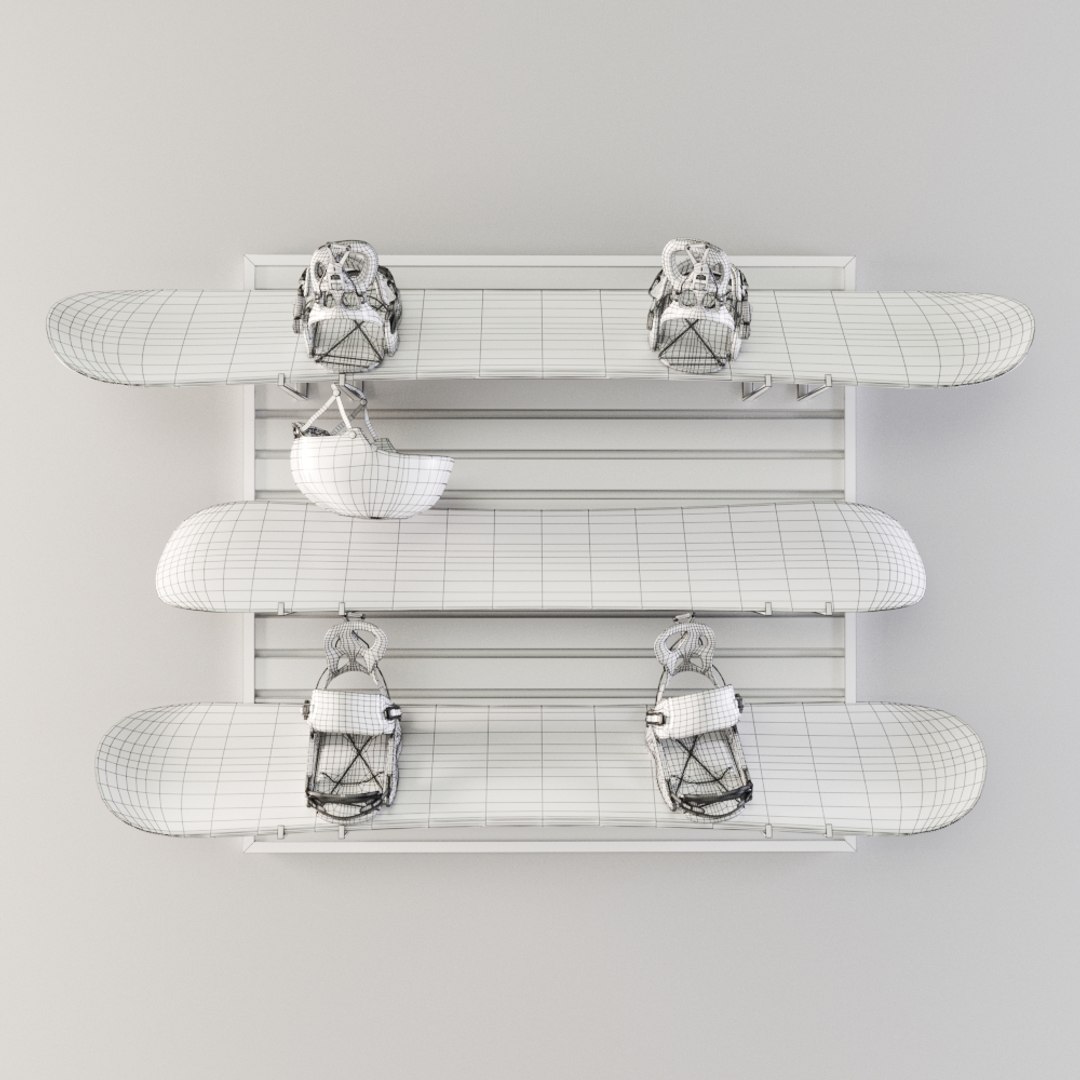 Snowboard Storage 3D Model - TurboSquid 1363255