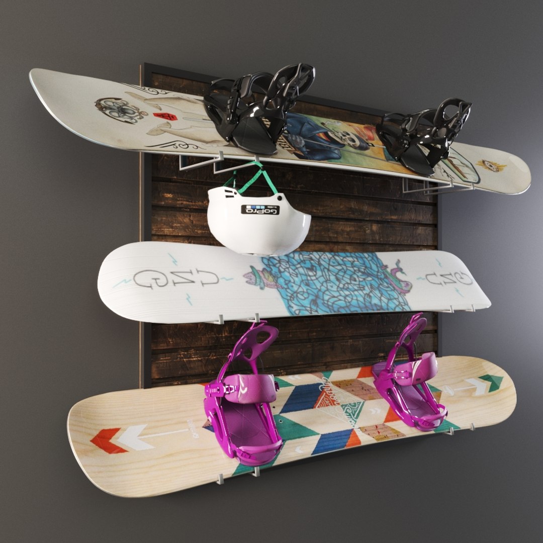 Snowboard Storage 3D Model - TurboSquid 1363255