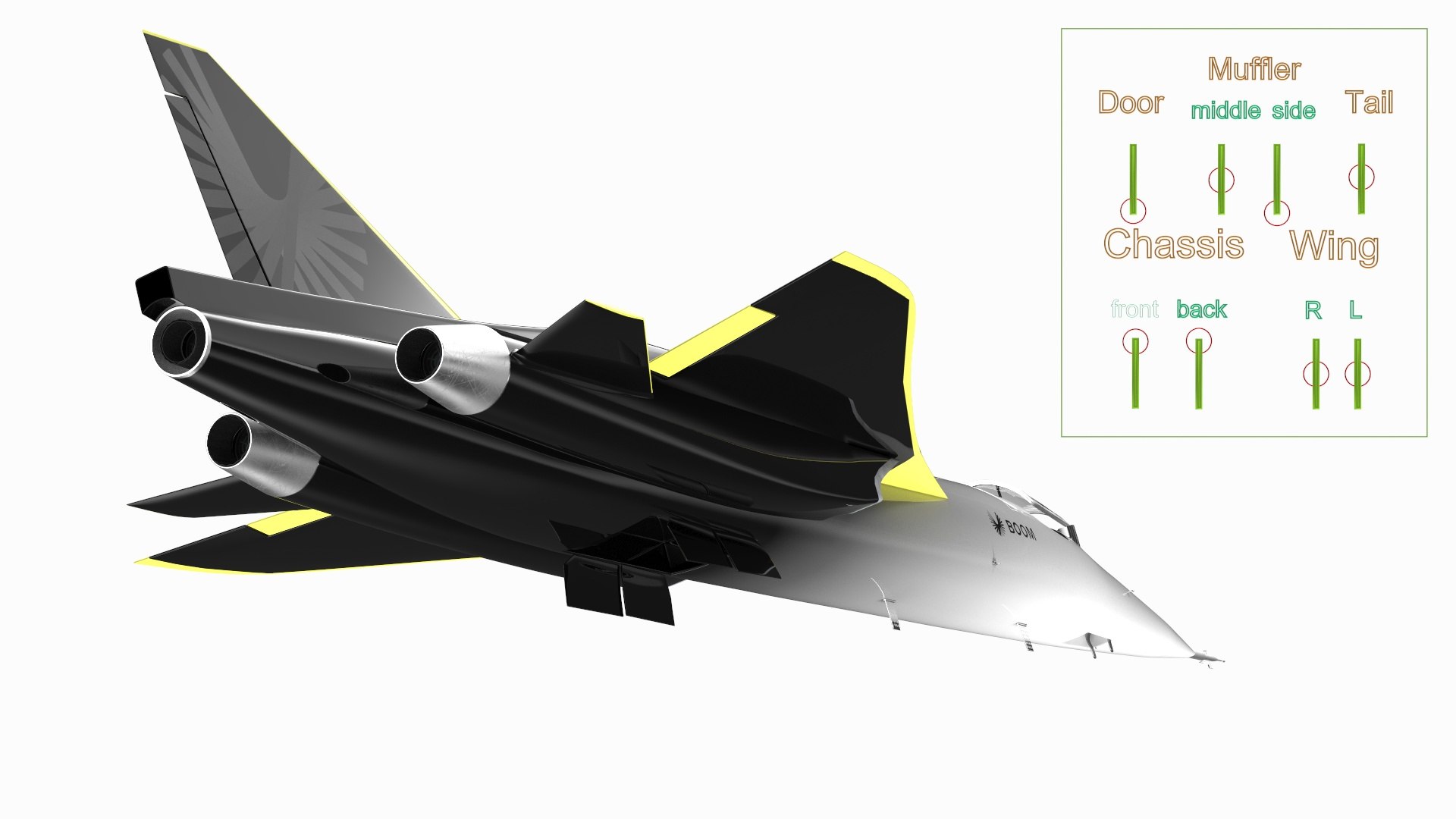 Experimental Supersonic Aircraft Boom XB-1 Rigged 3D Model - TurboSquid ...