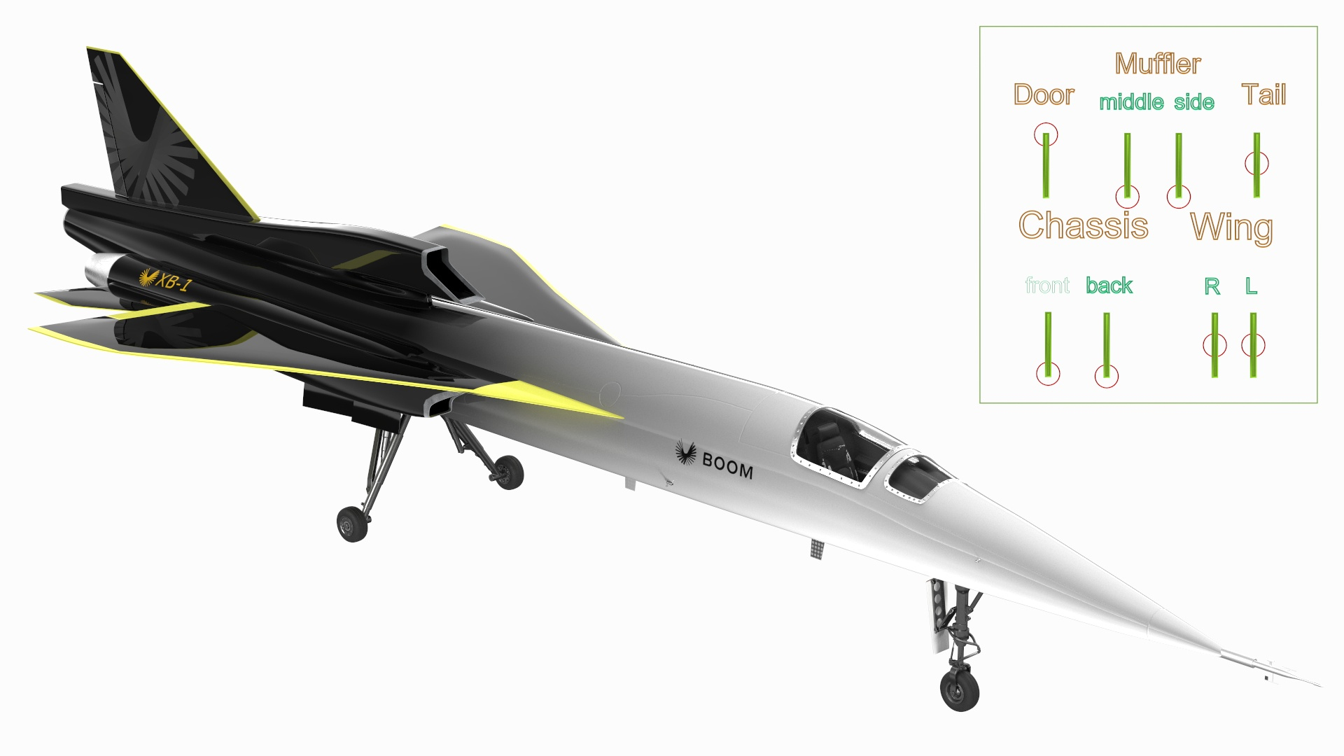 Experimental Supersonic Aircraft Boom XB-1 Rigged 3D Model - TurboSquid ...