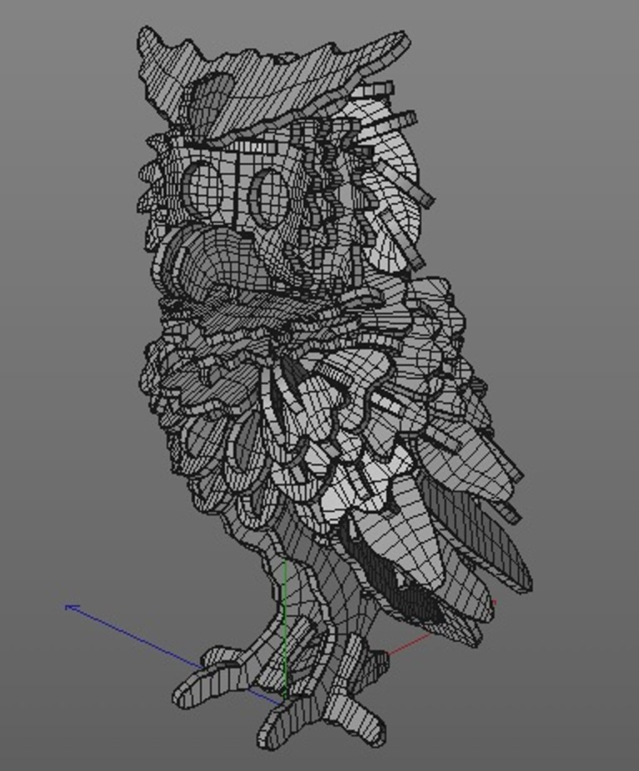 Wooden Owl 3D Model - TurboSquid 1259106