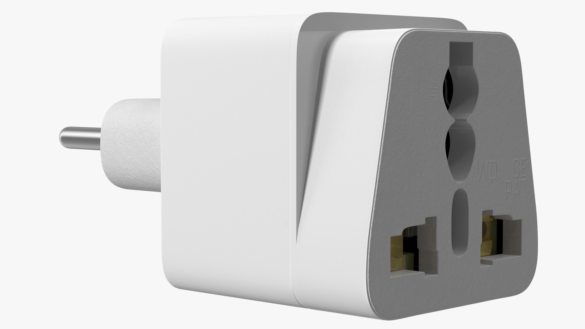 Type L Universal Plug Adapter White 3D model - TurboSquid 1839900