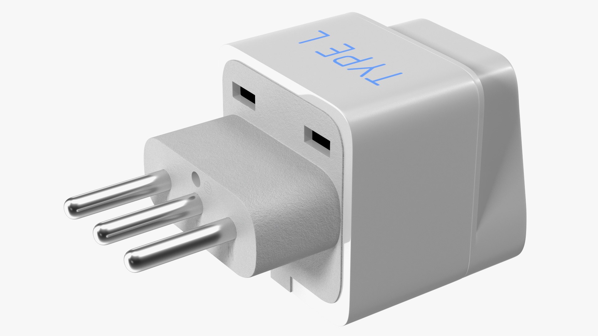 Type L Universal Plug Adapter White 3D model - TurboSquid 1839900