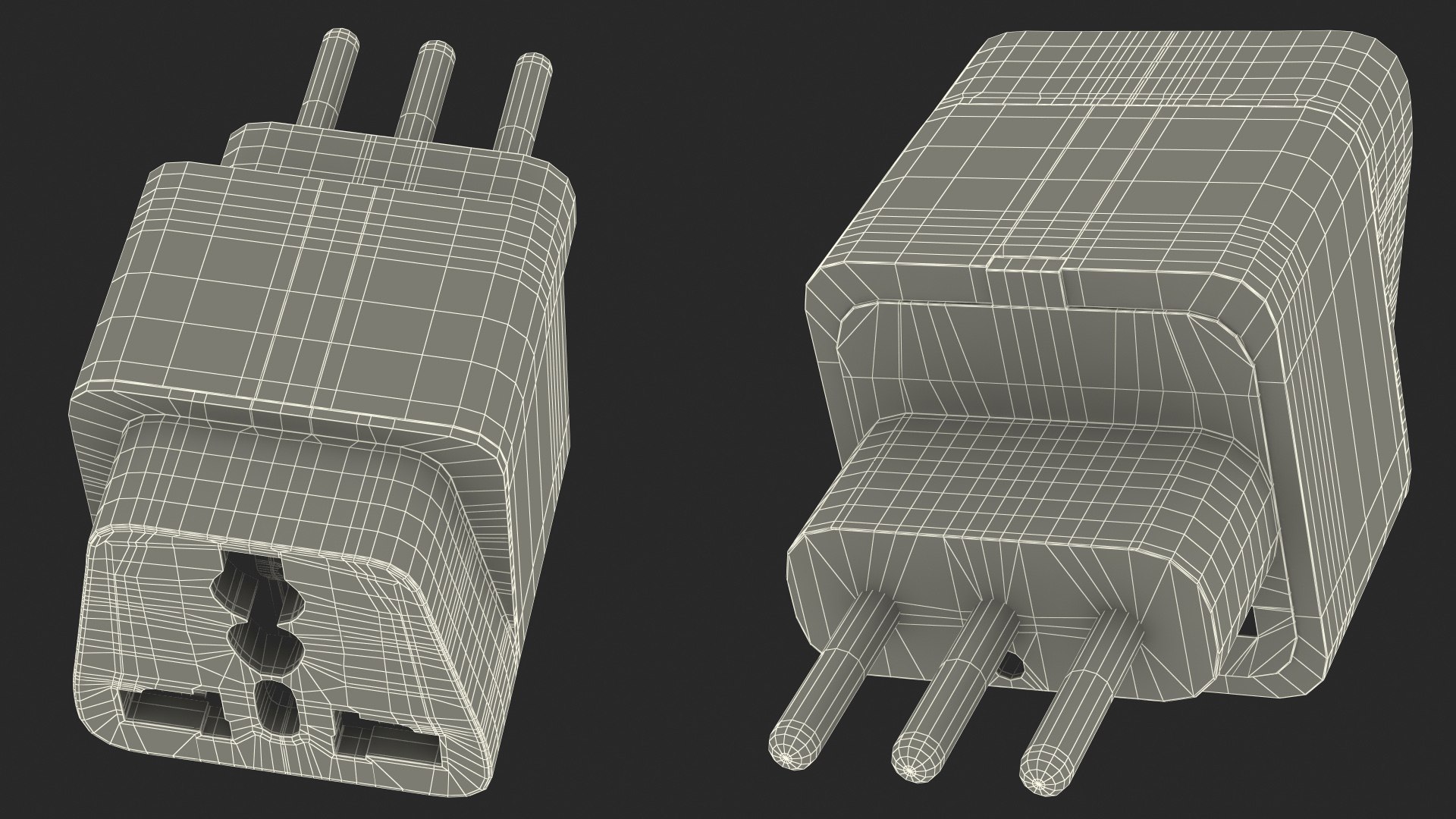 Type L Universal Plug Adapter White 3D model - TurboSquid 1839900