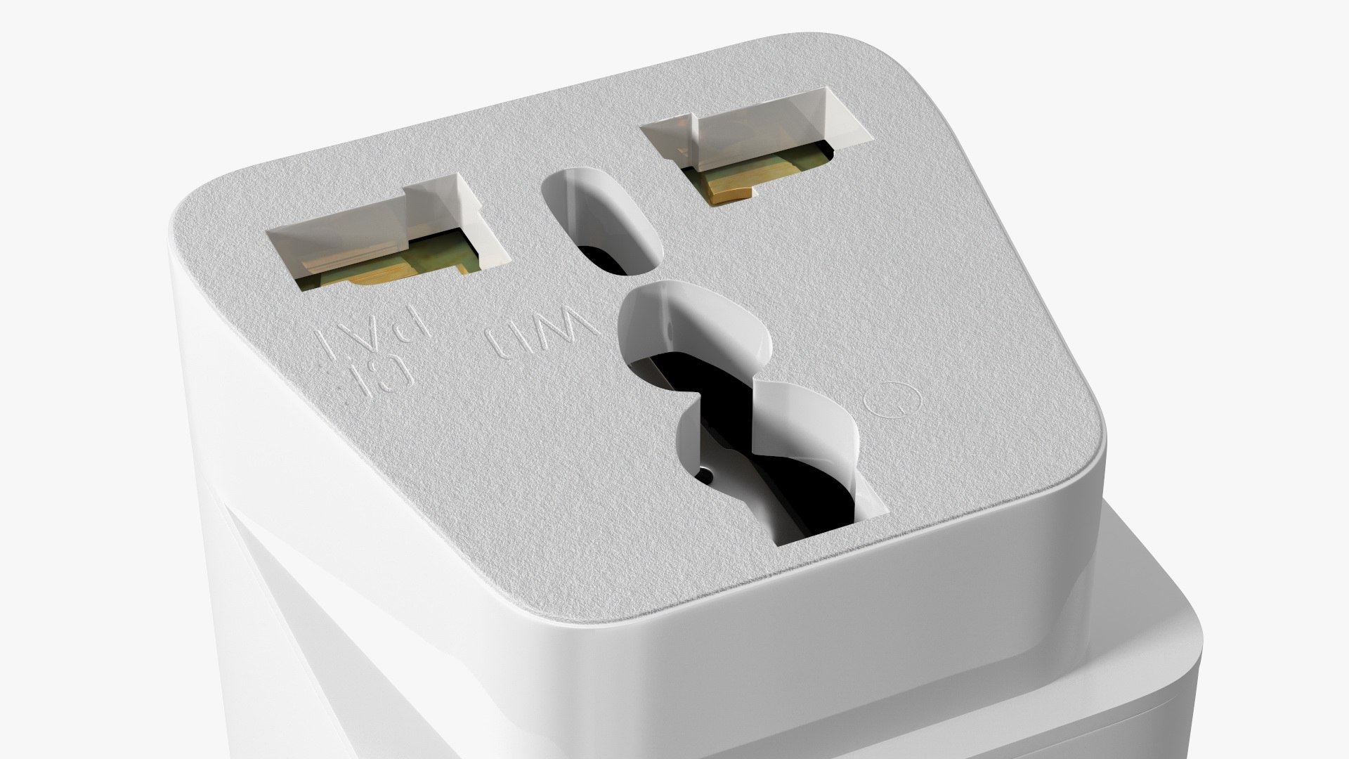 Type L Universal Plug Adapter White 3D model - TurboSquid 1839900