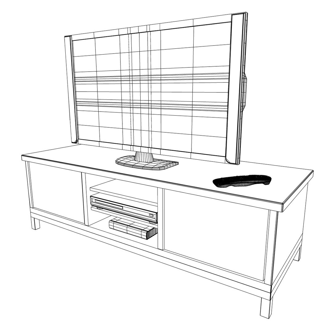 3d Model Television Console