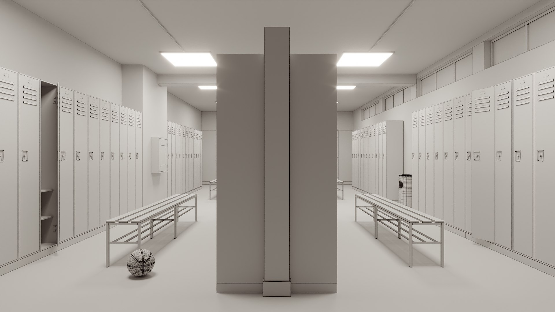 Basketball Court Locker Room 3D - TurboSquid 1653670