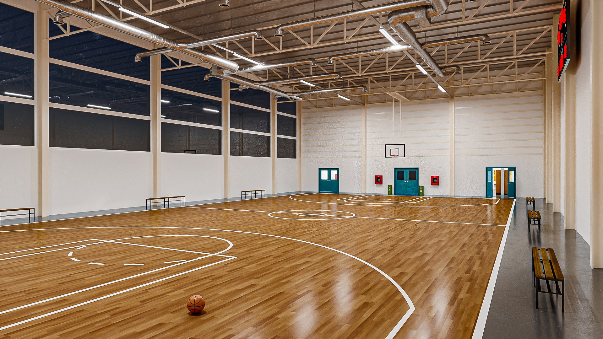 Basketball Court Locker Room 3D - TurboSquid 1653670