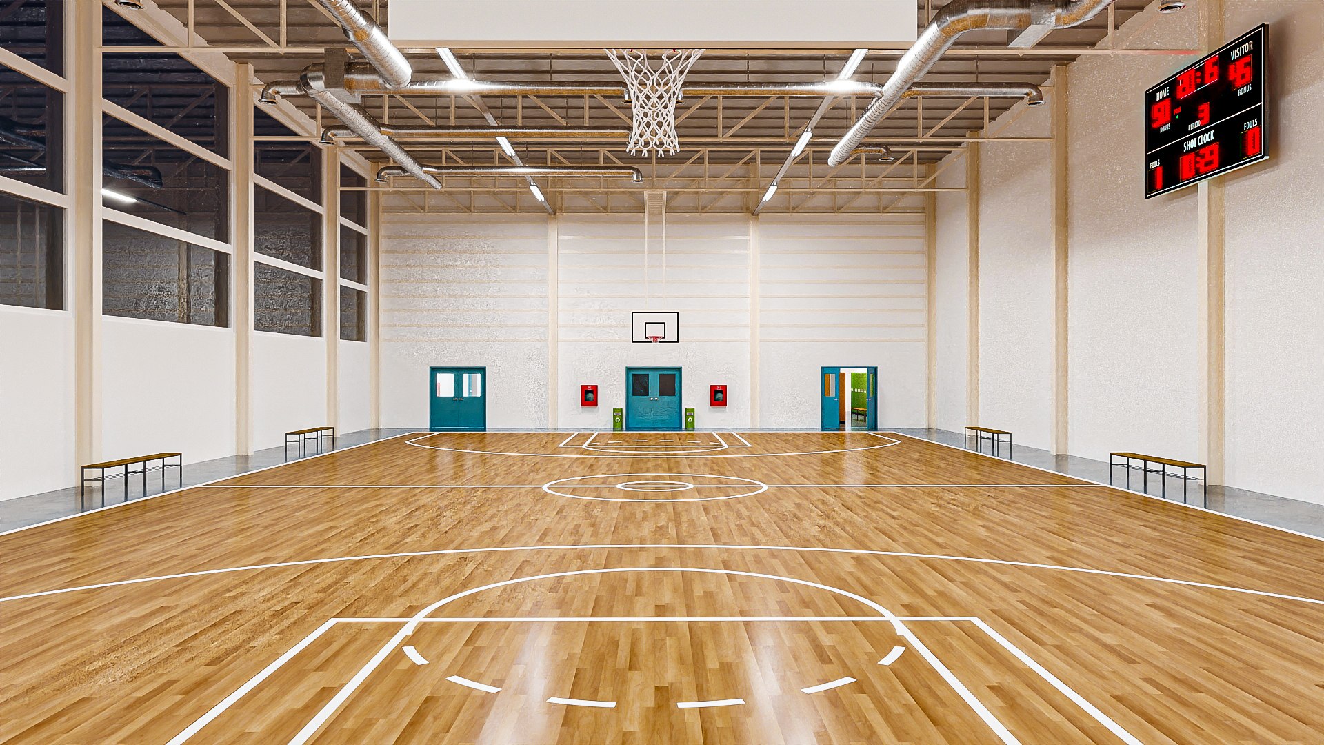 Basketball Court Locker Room 3D - TurboSquid 1653670