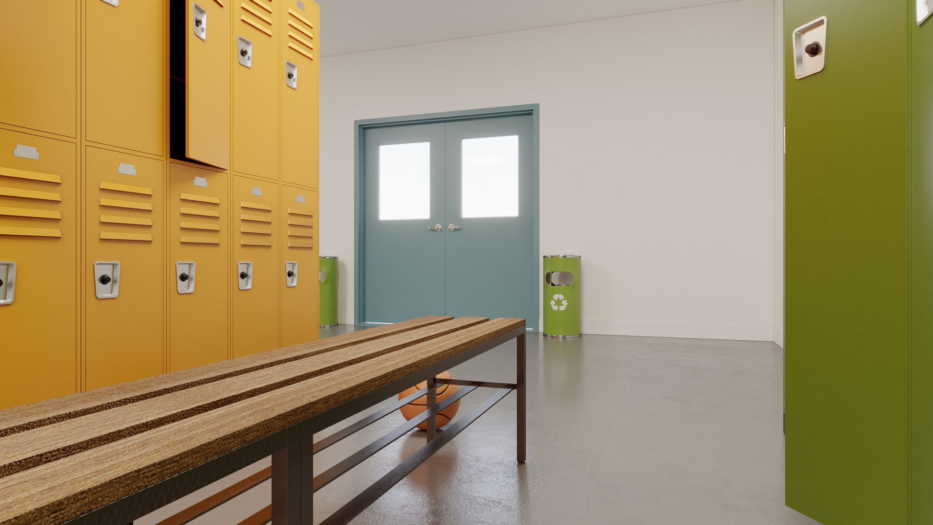Basketball Court Locker Room 3D - TurboSquid 1653670