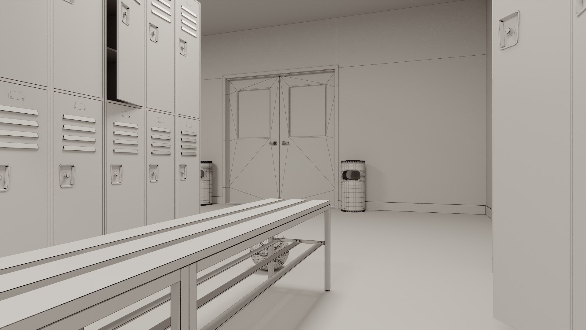 Basketball Court Locker Room 3D - TurboSquid 1653670