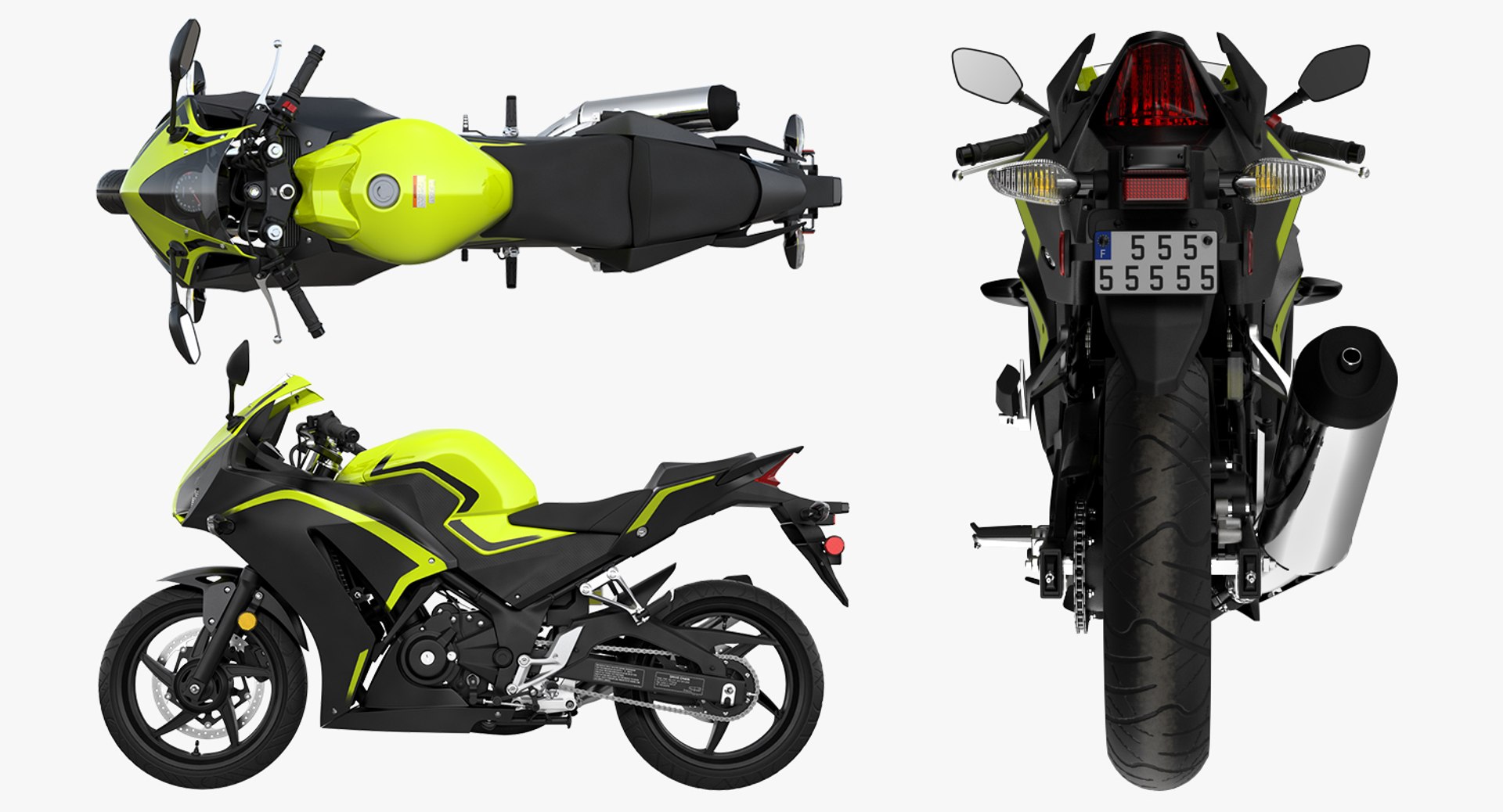 3D Model Lightweight Motorcycle Generic - TurboSquid 1226640