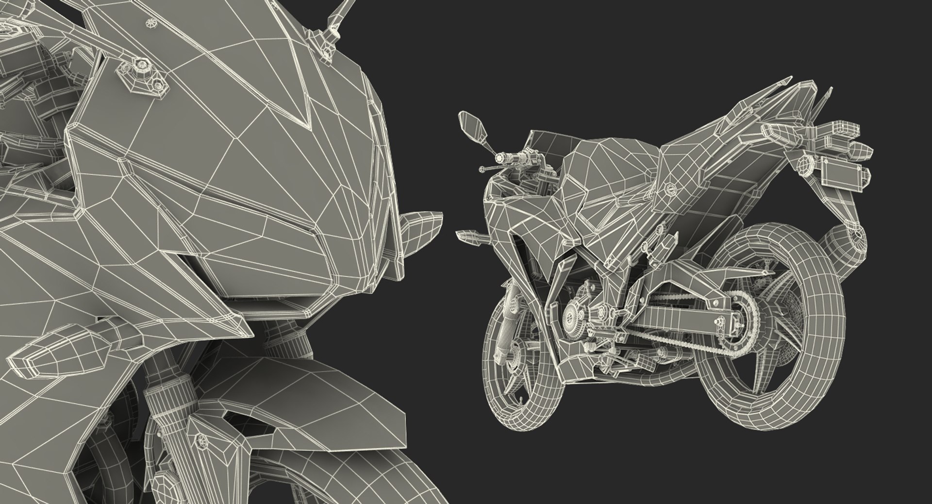 3D model lightweight motorcycle generic - TurboSquid 1226640
