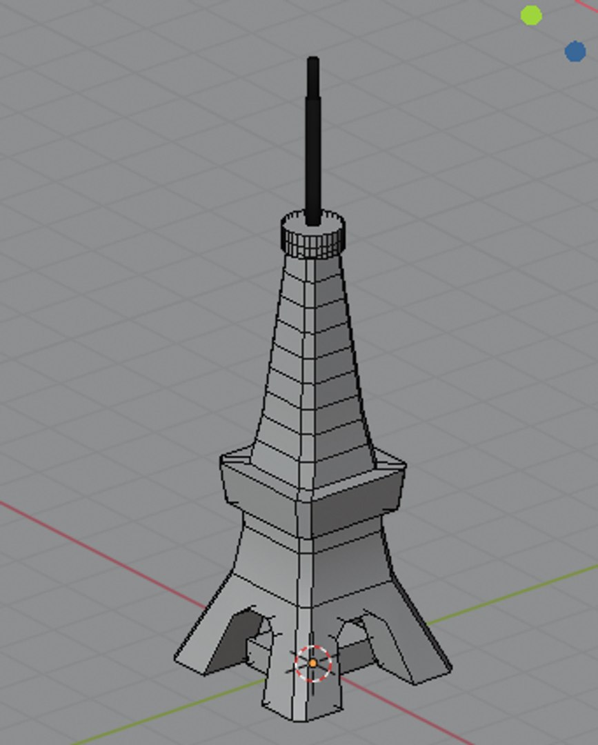3D Cartoon Simple Tokyo Tower - TurboSquid 1588216