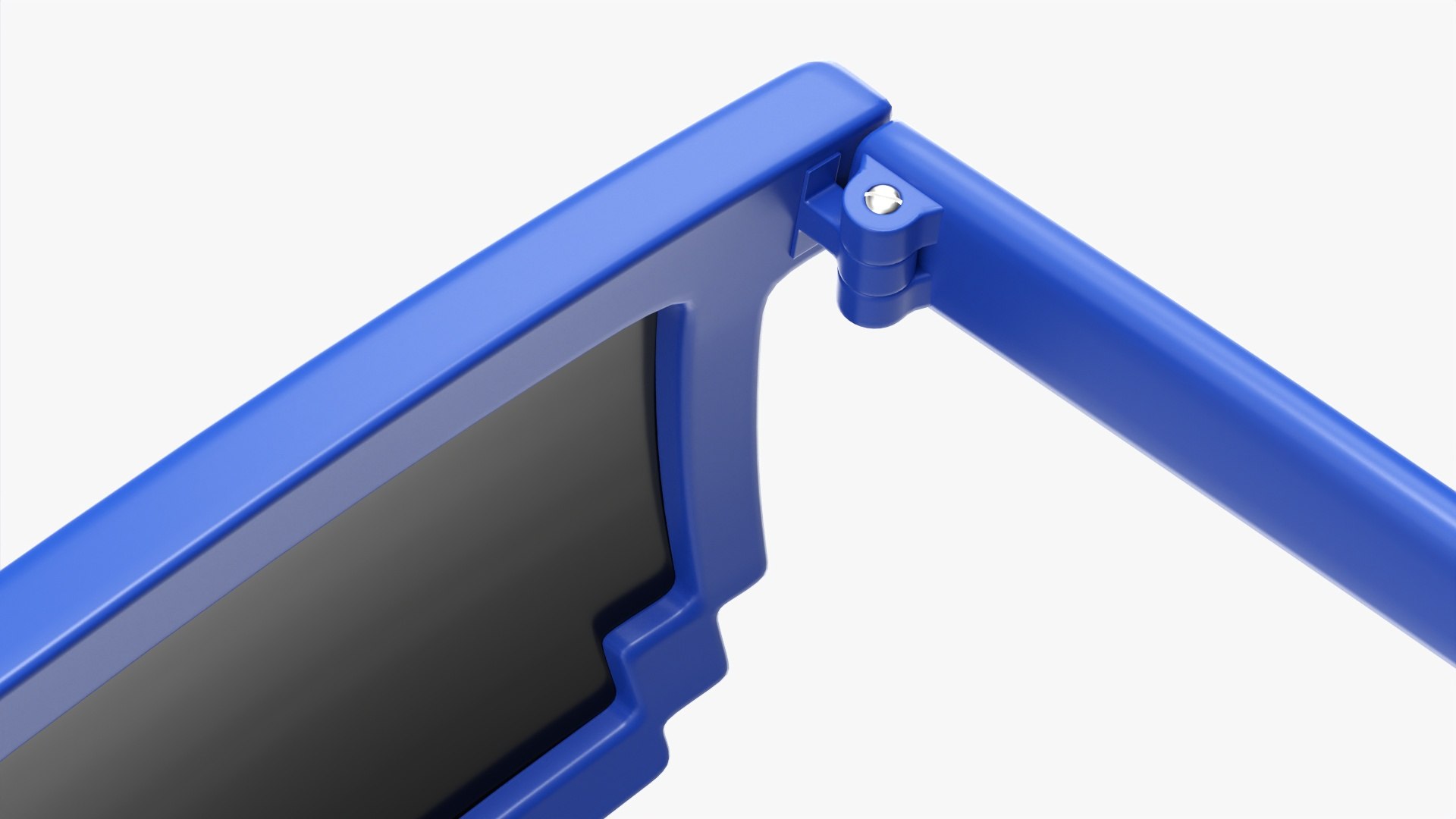 3D Pixel Style Glasses Blue Model - TurboSquid 1841112
