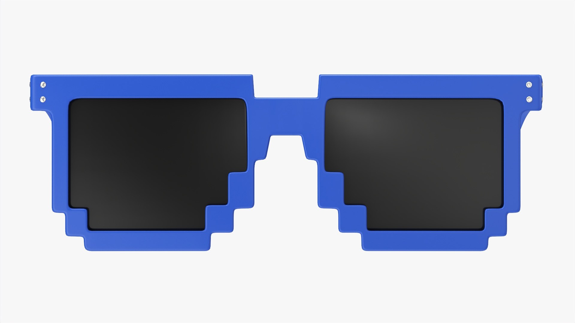 3D Pixel Style Glasses Blue Model - TurboSquid 1841112