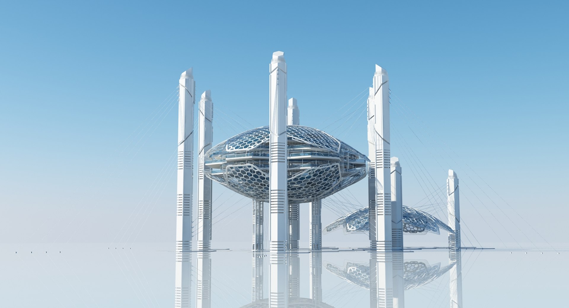 Futuristic Architectural 3d Model