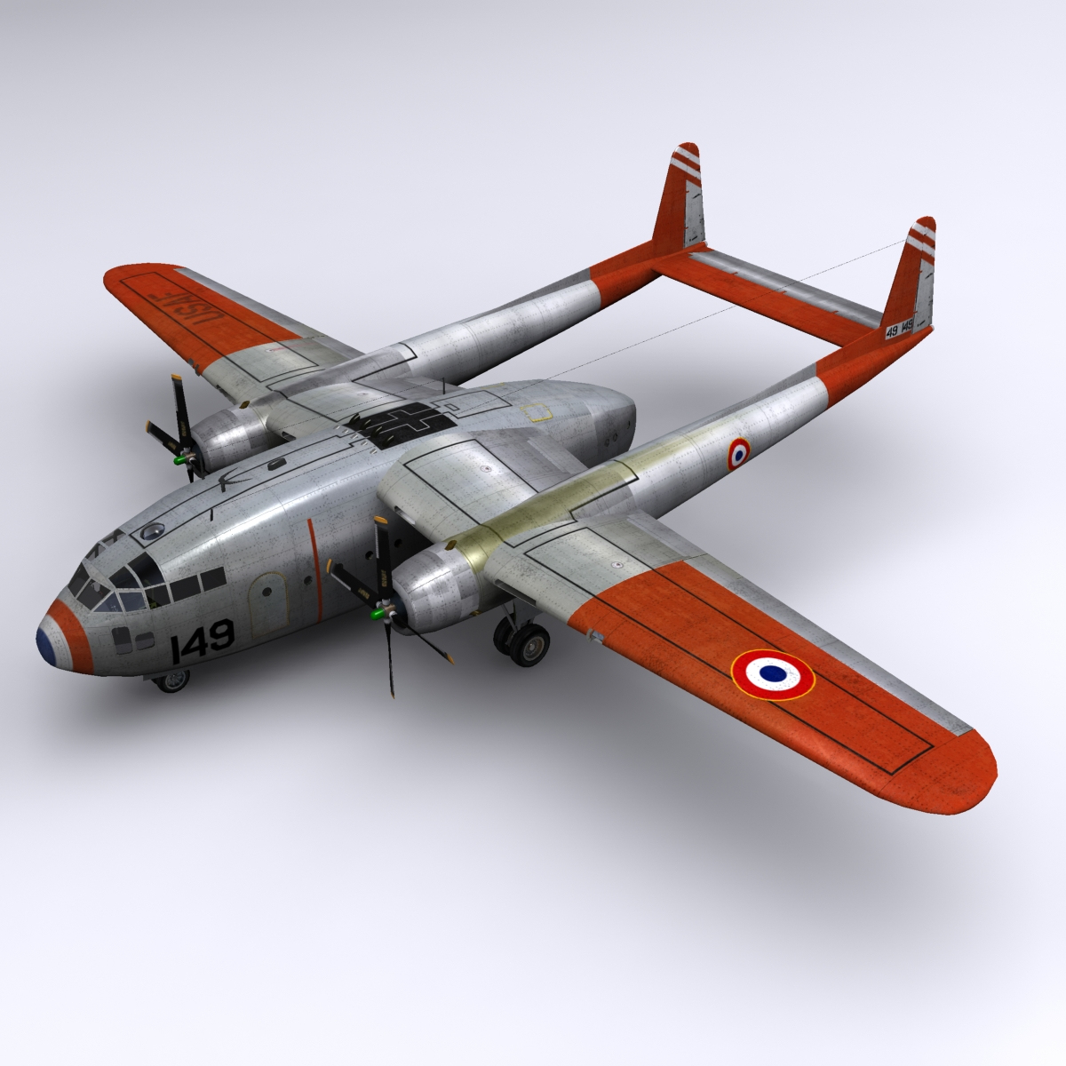 3d c-119 flying boxcar transport
