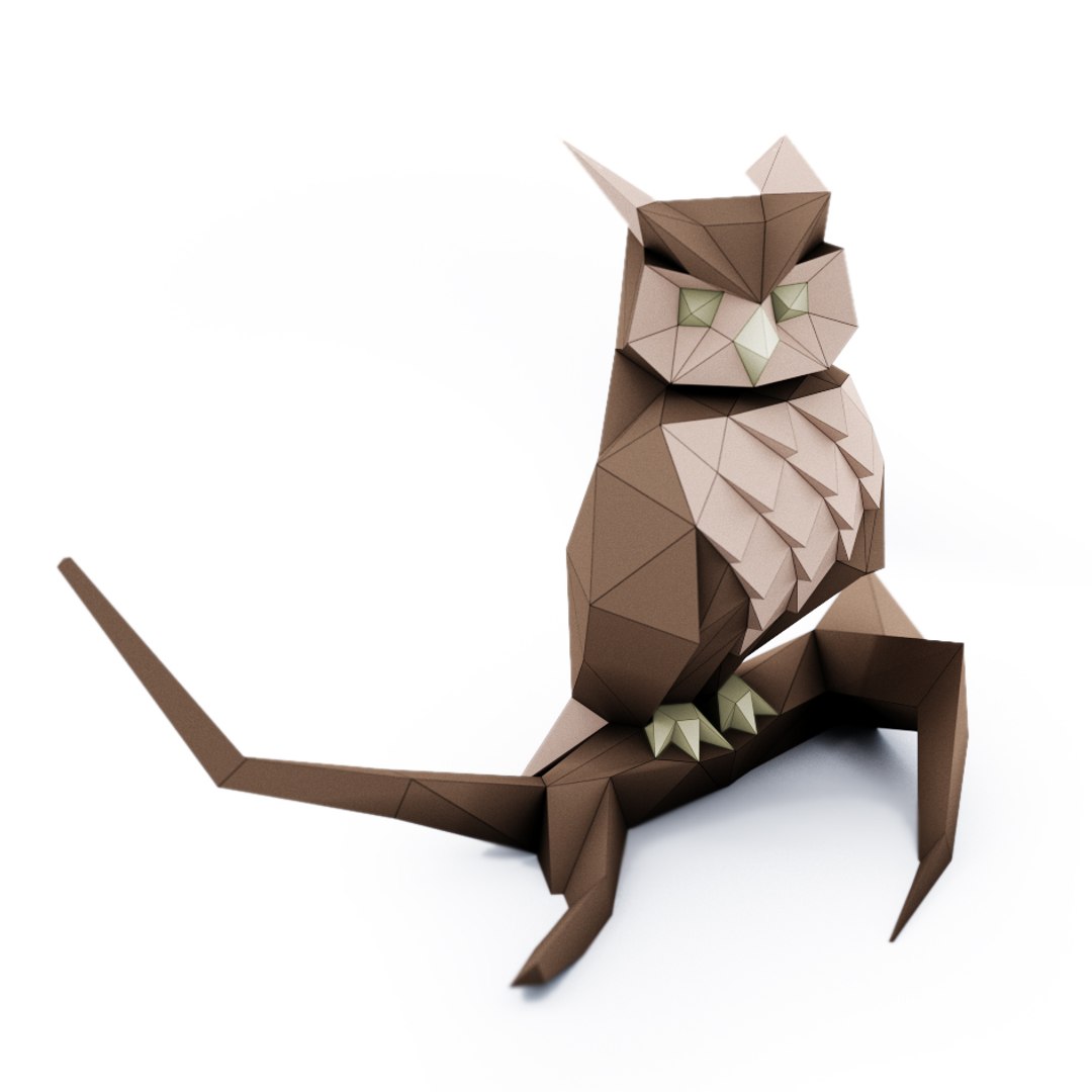 3D Owl Trophy Decorate - TurboSquid 1395059