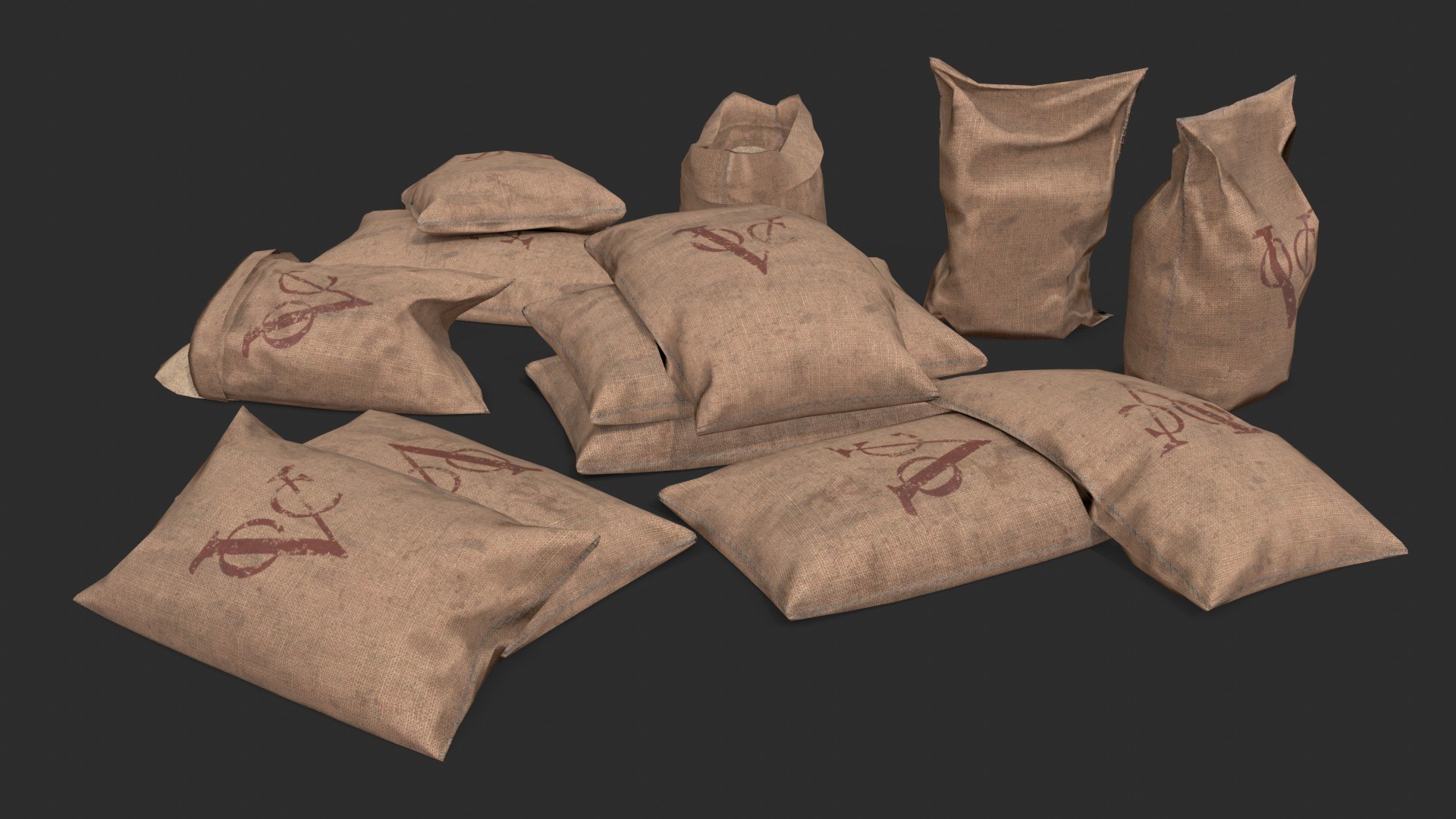 3D Sack Bag Coffee Model - TurboSquid 1670239