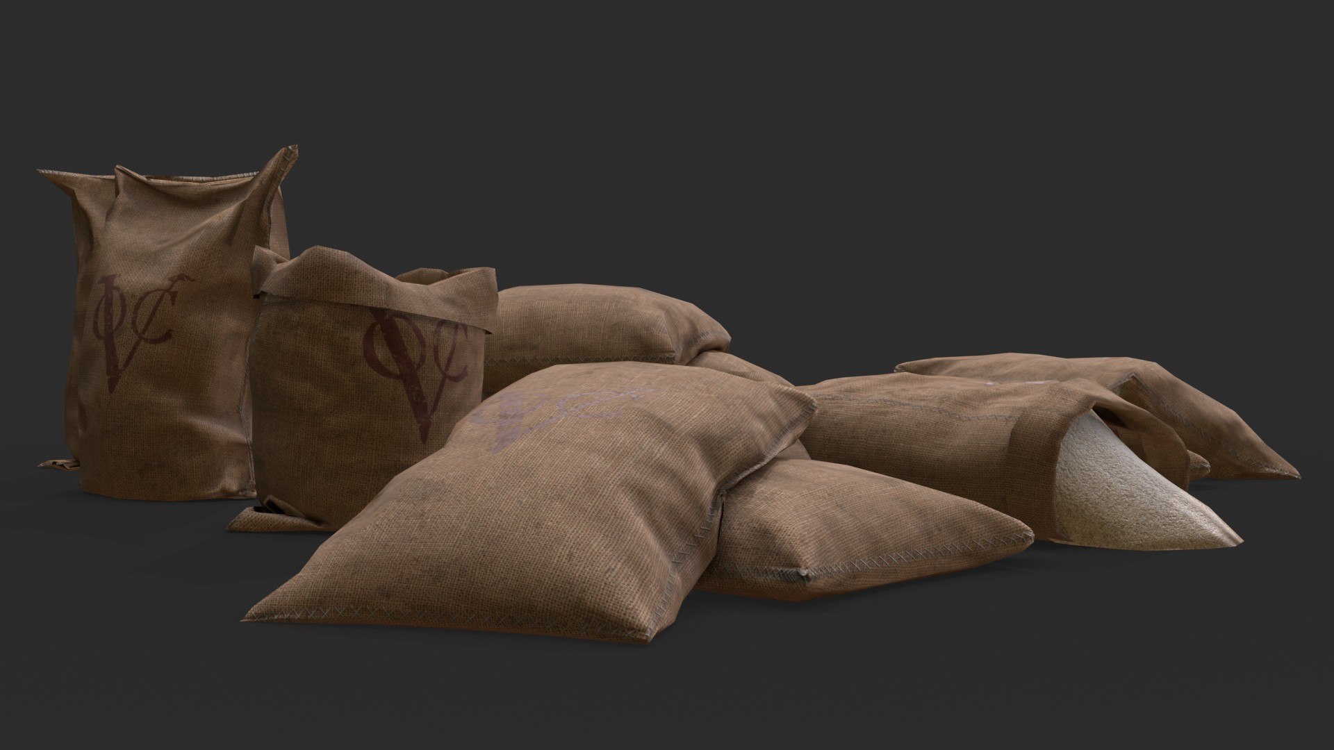 3D Sack Bag Coffee Model - TurboSquid 1670239