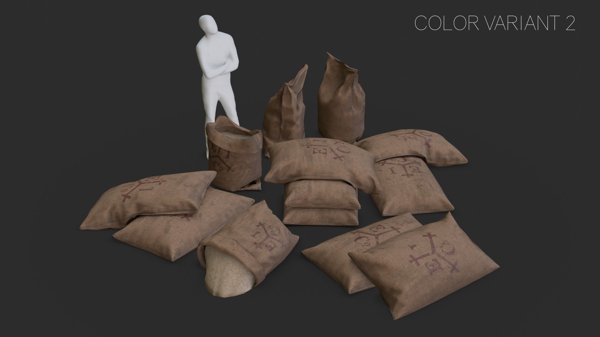 3D Sack Bag Coffee Model - TurboSquid 1670239