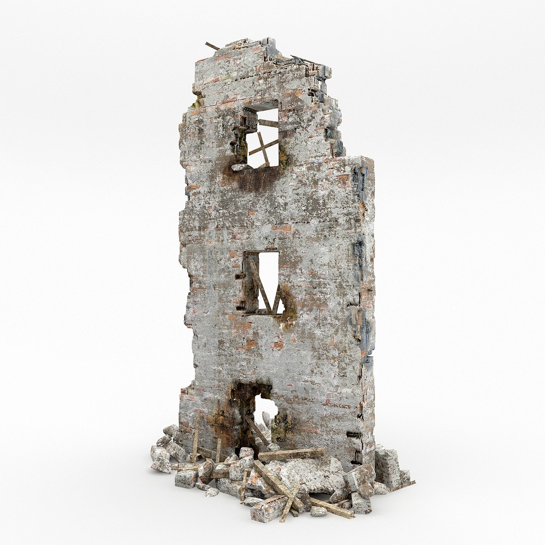 ruins building 3d model