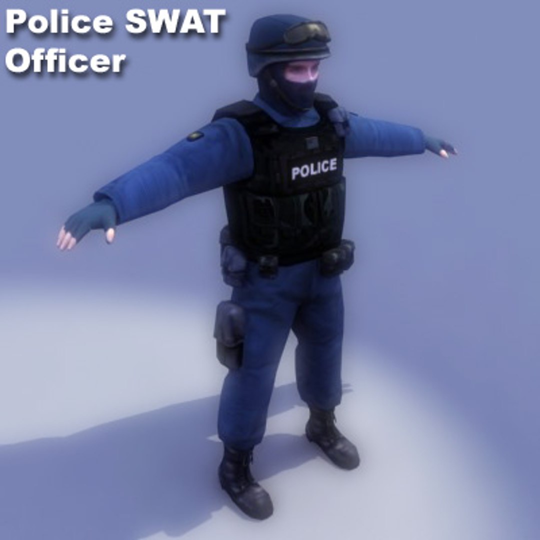 Swat Police Officer 3d Model