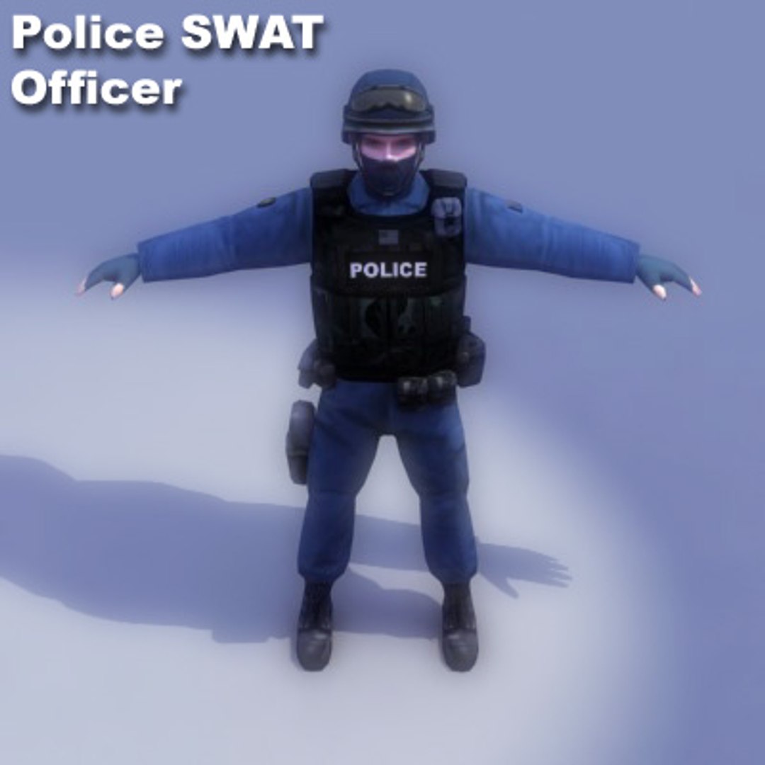 Swat Police Officer 3d Model