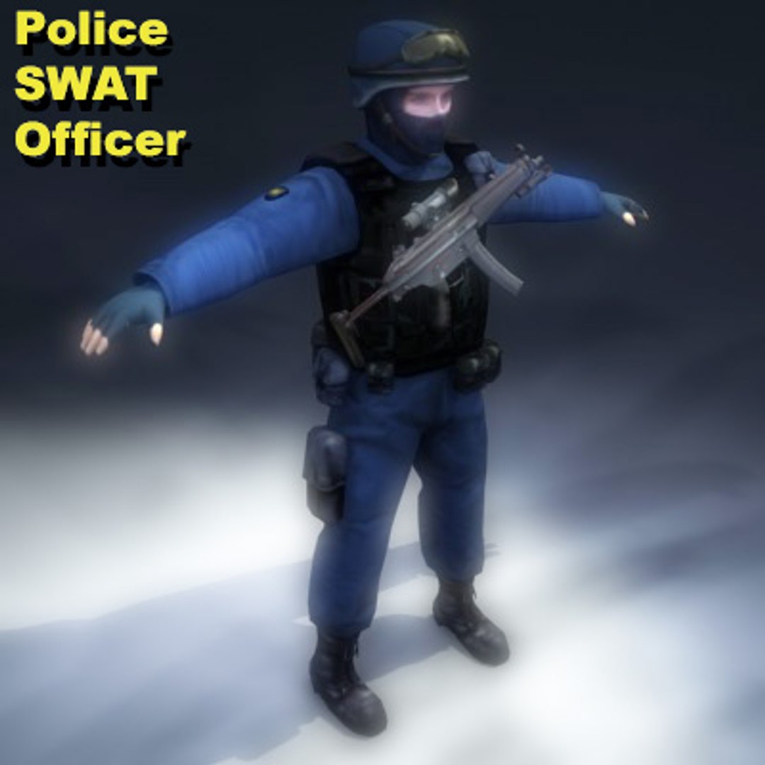 Swat Police Officer 3d Model