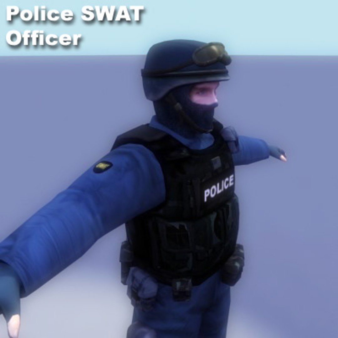 Swat Police Officer 3d Model