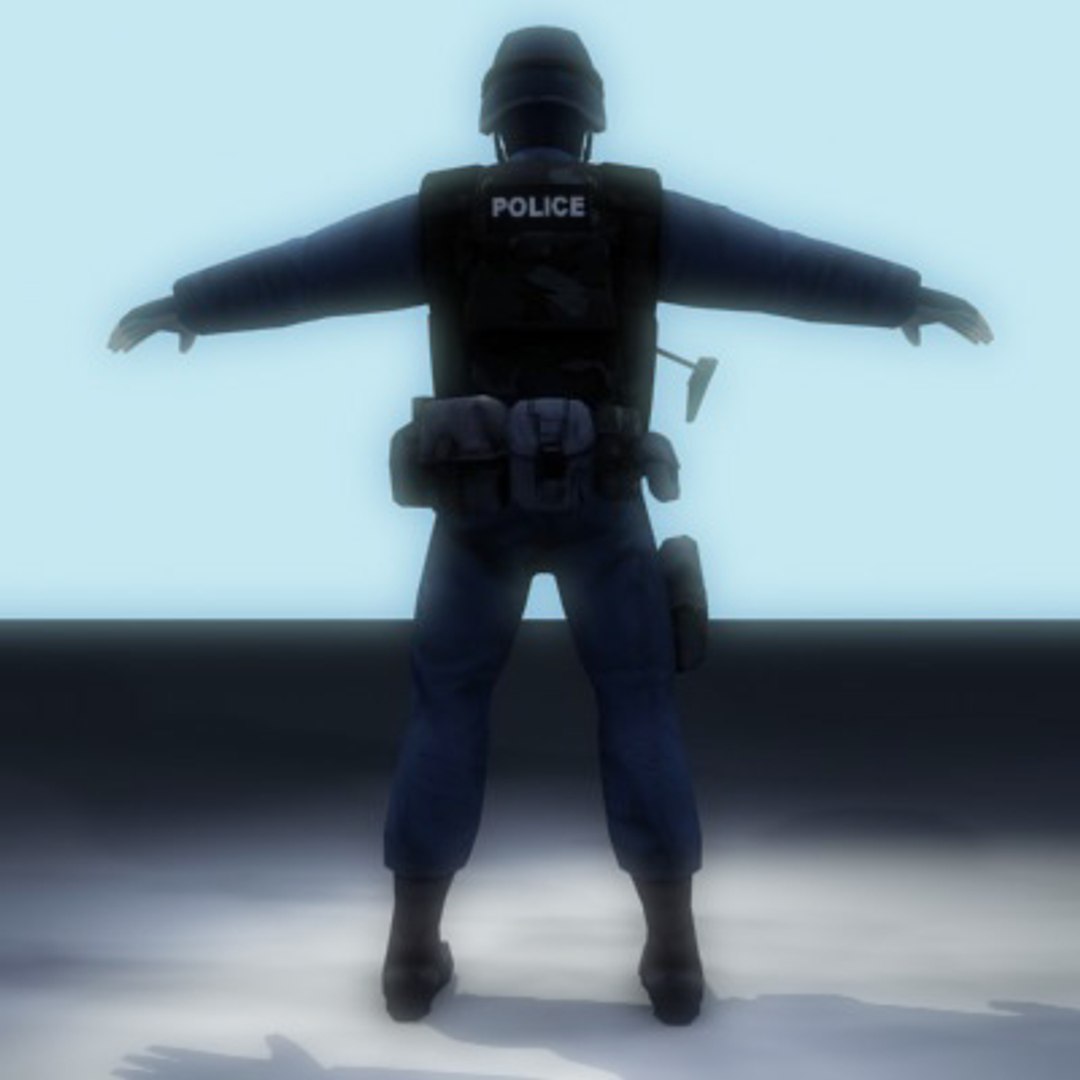 Swat Police Officer 3d Model